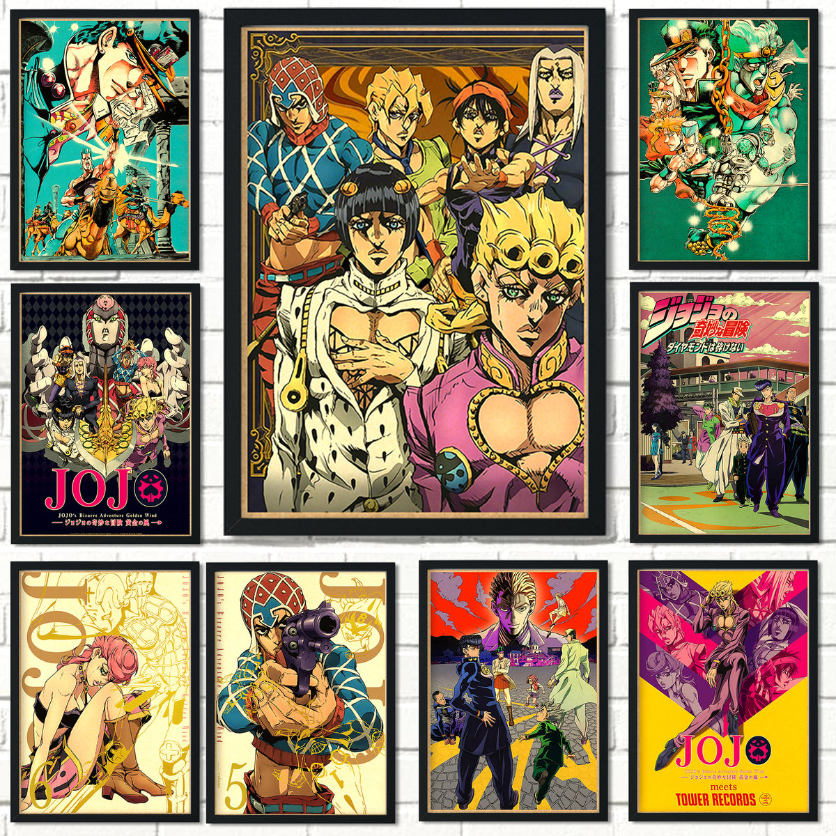 Poster JOJO Golden Wind HIROHIKO ARAKI EXHIBITION 2012 & JJBA SHOP